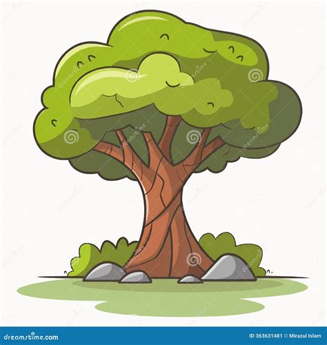 Cute Cartoon Tree Illustration 363631481