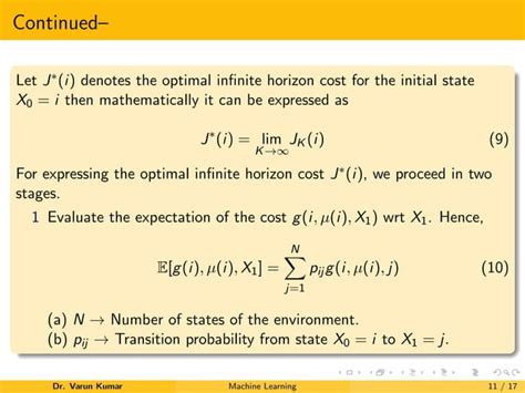 Role Of Bellmans Equation In Reinforcement Learning Ppt