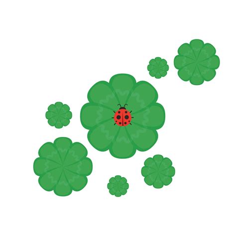 Ladybug On Lily Pad Wallpaper Free Space For Text Background Symbol