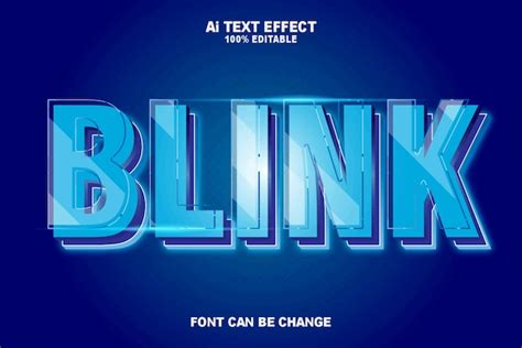 Premium Vector Illustrations Blink Text Effects Style
