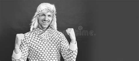 Man Face Portrait Banner With Copy Space Guy Look Like Nerd Confident Businessman In Suit