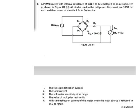 solved a pmmc meter with an internal resistance of 1kÎ© is to be