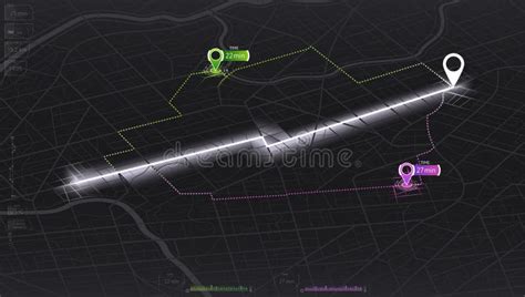 Map Mobile App Planning Travel Isometric Map City Map Route Location