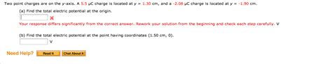 Solved Two point charges are on the y axis A µC charge Chegg