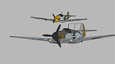 Bf 109 Cartoon Model 3d Model Cgtrader
