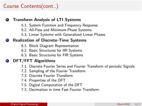 Digital Signal Processing Eceg 3171 L00 Ppt