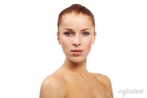Pretty Young Naked Woman Wall Mural • Murals Undressing Voluptuous