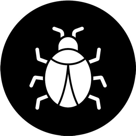 Estilo Do ícone Do Bug Vetor Premium