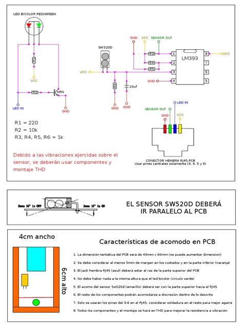 Esquemático Sensor De Vibración Pdf Ingeniería Electrónica Ingenieria Eléctrica
