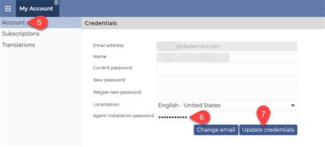 Linux Install The Agent With Credentials Console Dwservice Docs