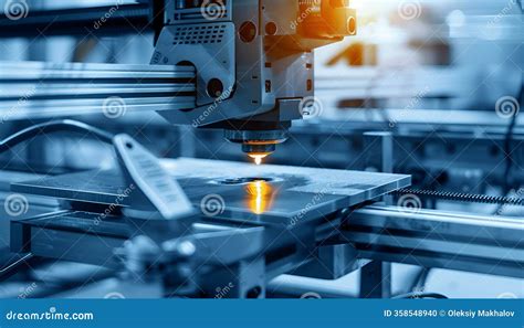 Industrial 3d Printer Creating A Prototype Object With Precision Laser Technology In A Modern