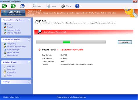 Windows Debug Center Removal Report