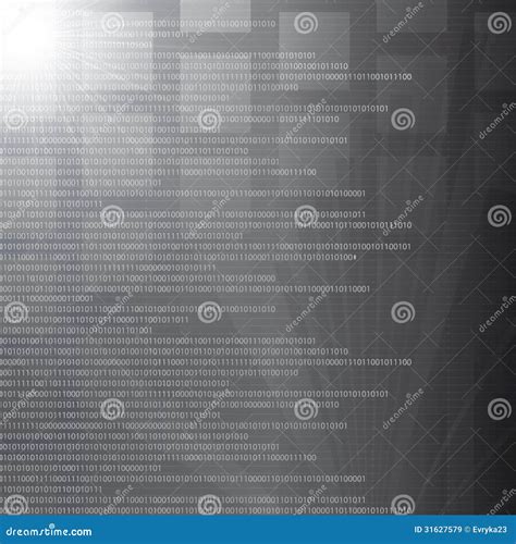 Binary Number Background Red Tech Banner Vector Illustration
