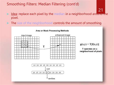 Smoothing Filters Gaussion And Median Filters Comparingppt