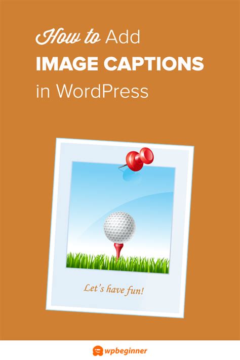 how to add caption to images in wordpress