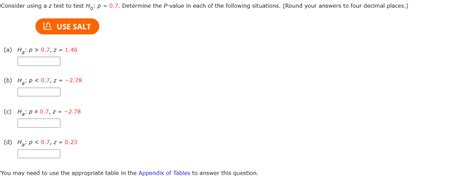Solved Consider Using A Z Test To Test Ho P 07