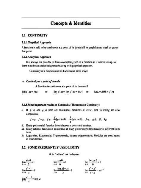 Continuity And Differentiability Worksheet Pdf
