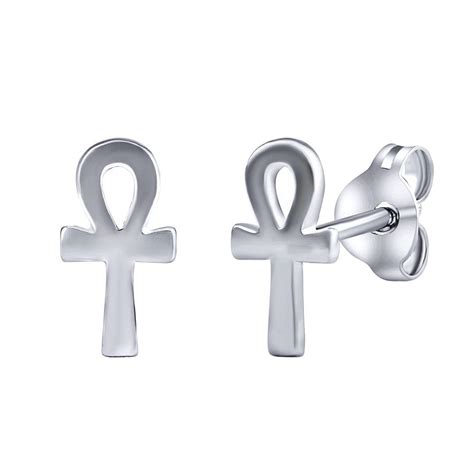 Strieborné Náušnice Nílsky Kríž Anch Silvego Jewellery český