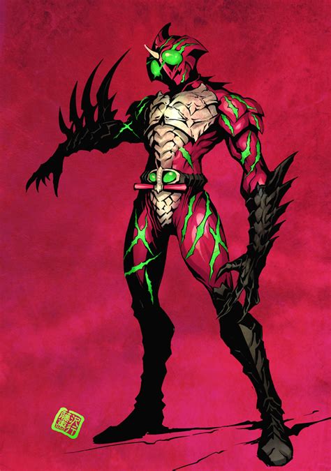 kamen rider amazon alpha kamen rider and 1 more drawn by fujisawa
