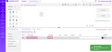 working with data flow sql parameters