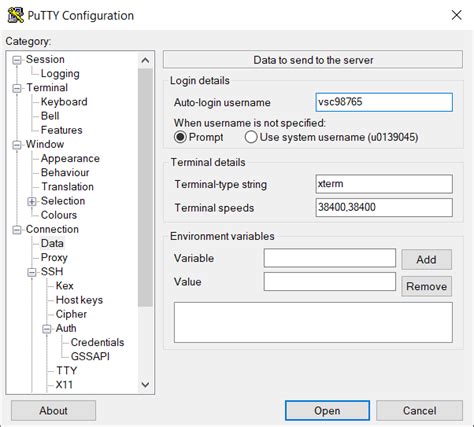 Terminal Using Putty — Vsc Documentation