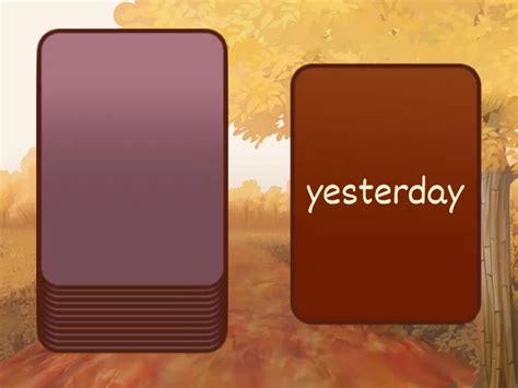 Past Simple Time Markers Random Cards