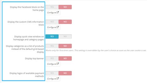 Prestashop 16x How To Manage The Theme Configurator Module Zemez