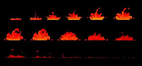 Fire Lava Volcano Magma Animation Sequence 36167543 Vector Art At Vecteezy