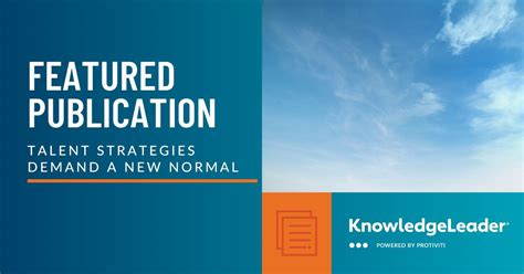 Kevin R Auf Linkedin Talent Strategies Demand A New Normal