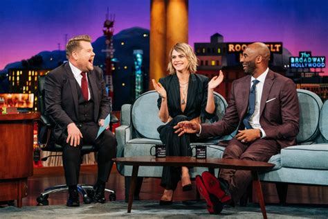Kobe Bryant Cara Delevingne Tom Walker Appeared On Cordens Late