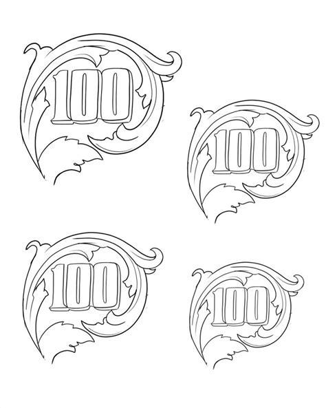 100 Dollar Bill Tattoo Stencil