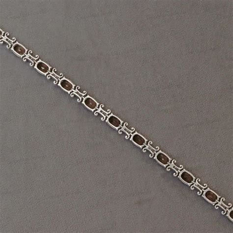 925 Sterling Silver Natural Smoky Quartz Tennis Bracelet At ₹ 1845775