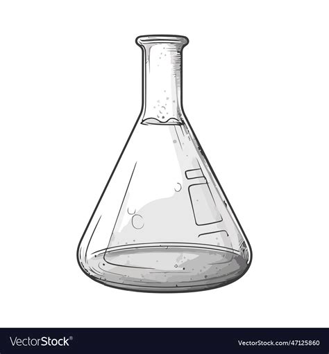 Transparent Laboratory Flask Royalty Free Vector Image
