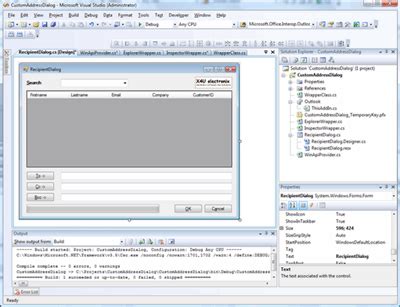 Customize The Built In Outlook Select Names Dialog Or Any Other CodeProject