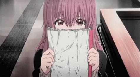 A Silent Voice Shouko Nishimiya Shy Covering Face 