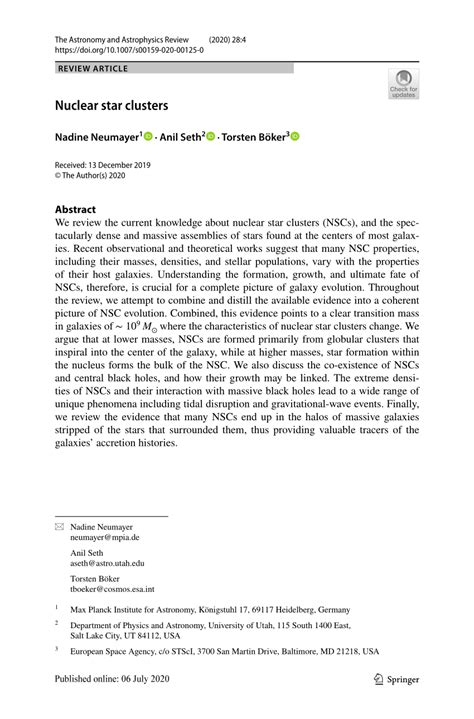 Pdf Nuclear Star Clusters