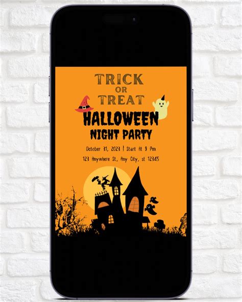 Editable Halloween Party Canva Template Halloween Party Flyer Canva