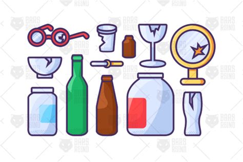 Glass Waste Set Graphic By Barsrsind · Creative Fabrica