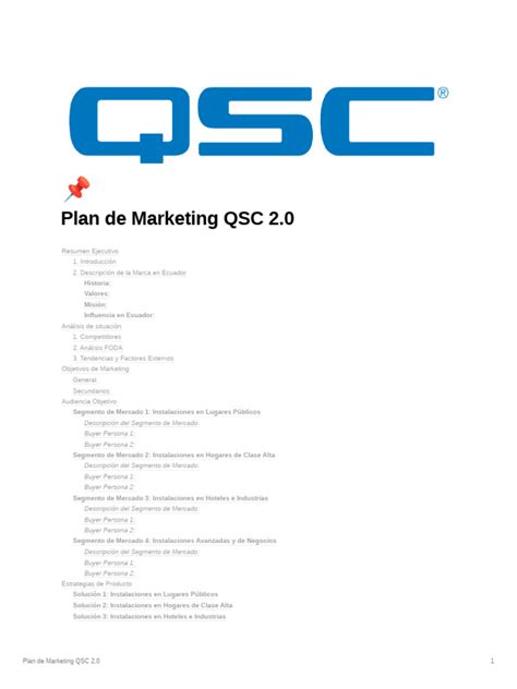plan de marketing qsc 2 0 pdf marketing marca
