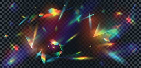Abstract Prism Light Reflection With Rainbow Flare Background Crystal Sparkle Burst Diamond