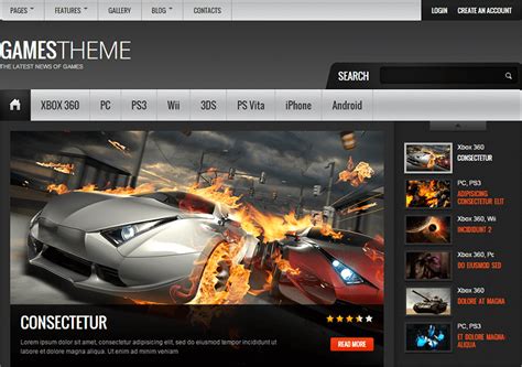 16 Best Gaming Html5 Templates Free Website Themes
