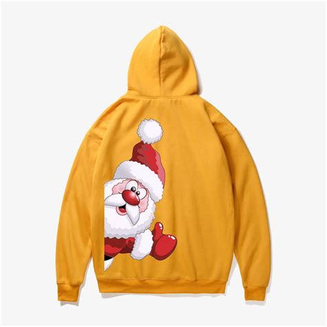 Christmas Hoodies Naughty Santa Claus Cartoon Style Cute Icon 3d