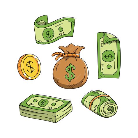 Ilustración De Dibujo De Dinero Dibujado A Mano Vector Gratis