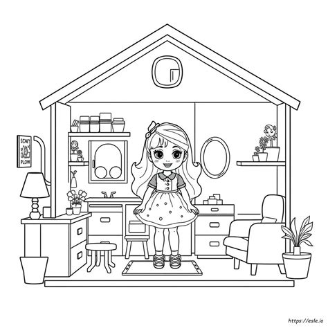 Dibujos Para Colorear De La Casa De Muñecas De Gabby Para Niños