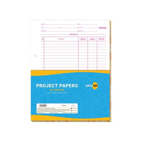 Navneet Youva Project Paper 40 Pages Colour May Vary Price Buy