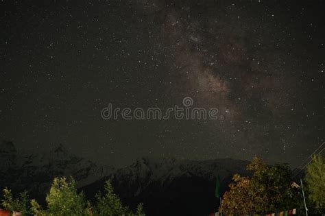 Milky Way In Night Sky At Spiti Valley Stock Photo Image Of Offering