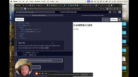 Freecodecamp Learn Basic Css By Building A Cafe Menu Steps 1 30 Youtube