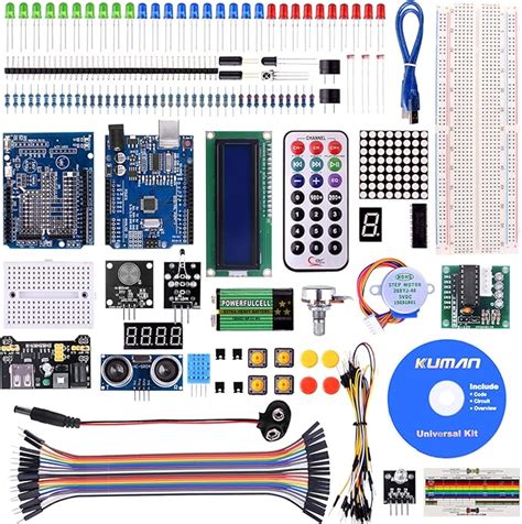 Jp Kuman Arduino用スターターキット Arduinoをはじめよう R3ボード 初心者 Ledセット ブレッドボード 電子工作 Mega 2560 K4