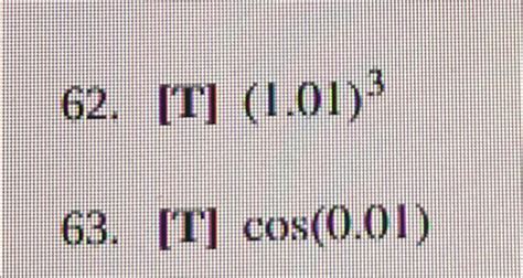 Solved For The Following Exercises Compute The Values Given
