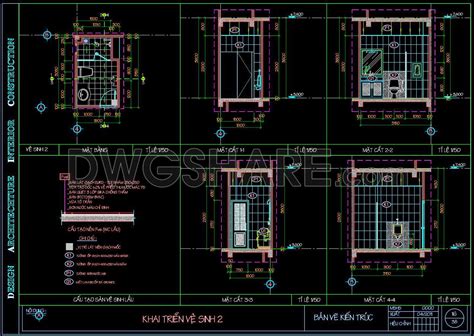 WC Layout Plan And Elevations Details CAD Drawings Download